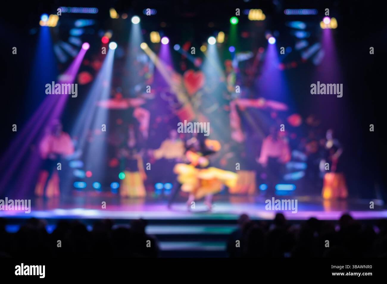 Texture blur and defocus, background for design. Stage light at a ...