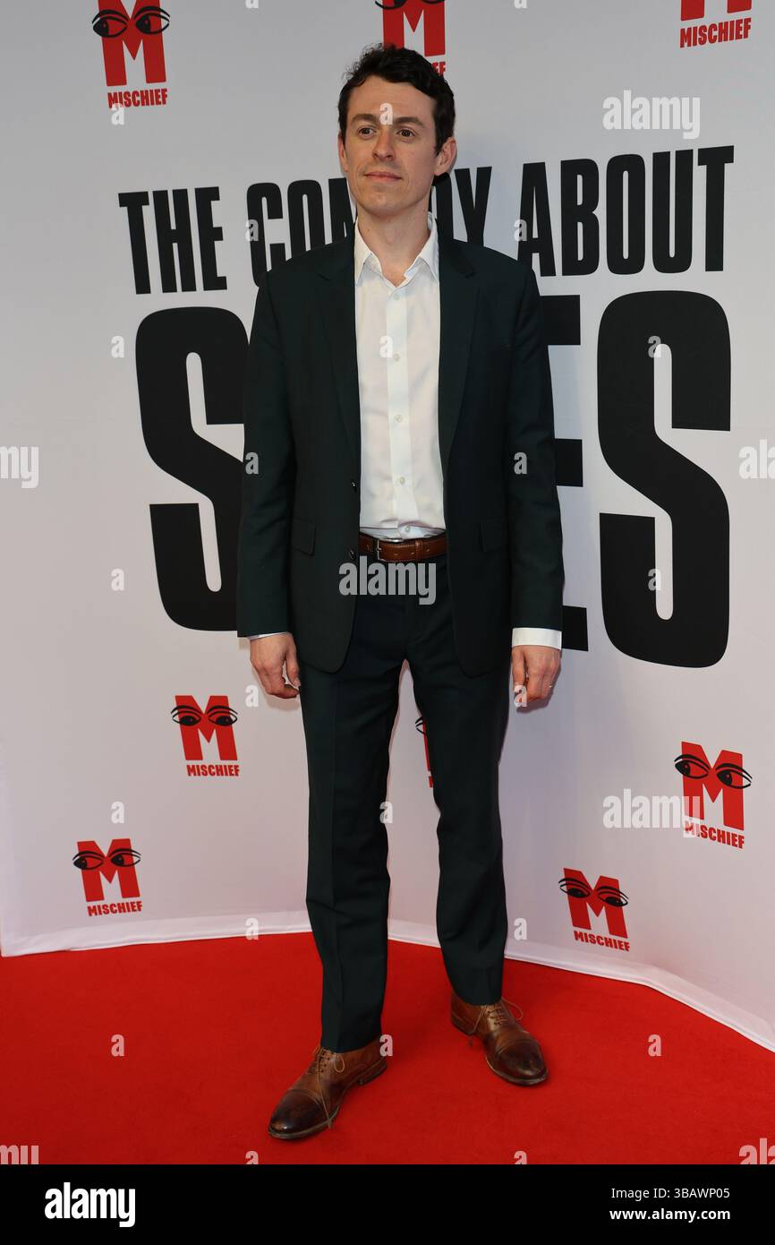 LONDON, UK. 13th May, 2025. Jonathan Sayer arrives at the Opening night ...