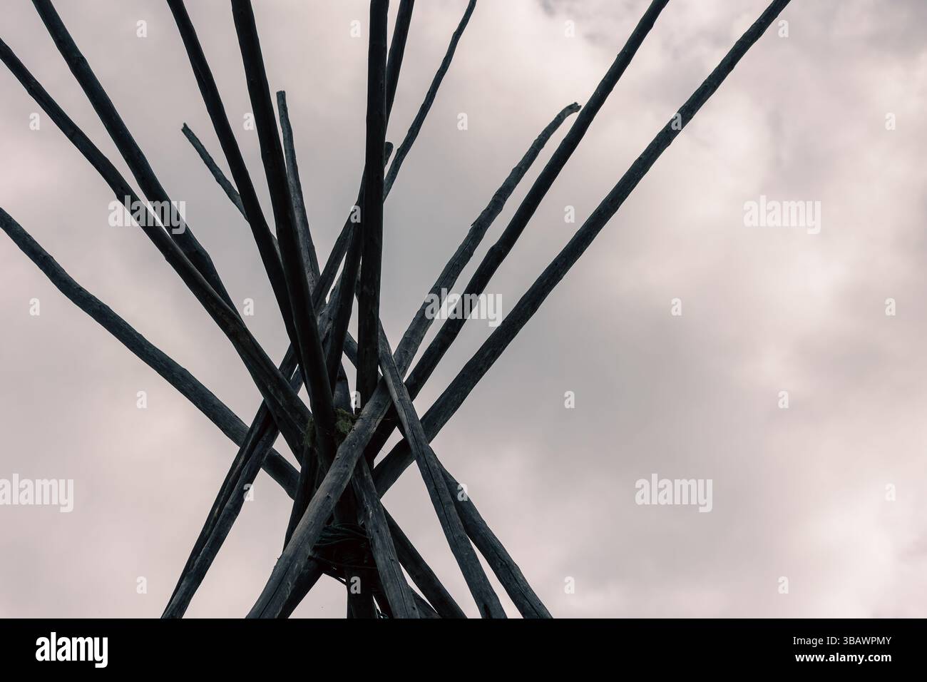 Indigenous Teepee Frame Stock Photo - Alamy