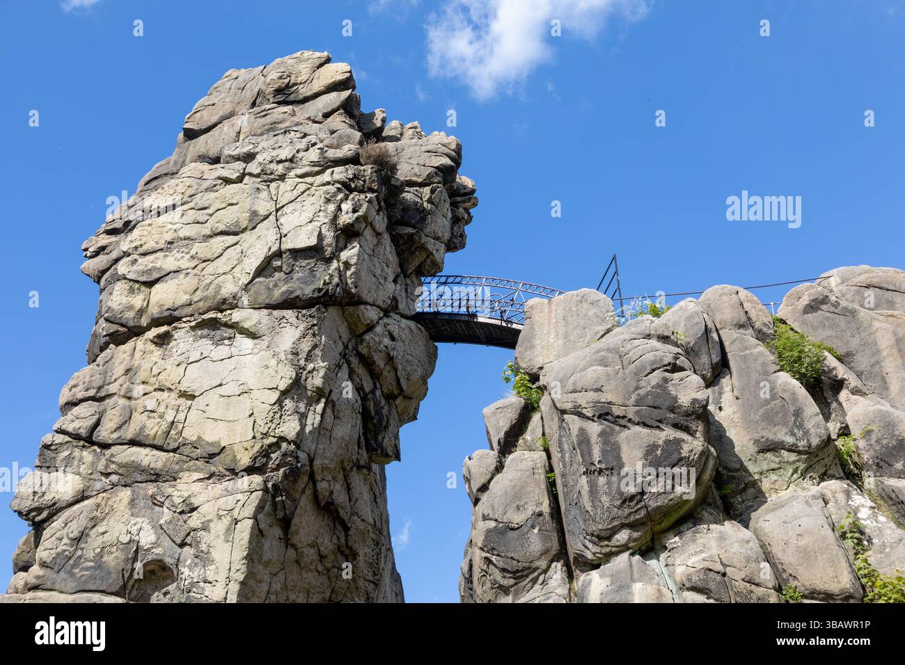 famous extern stones - Externsteine in the Teutoburg Forest near Horn ...