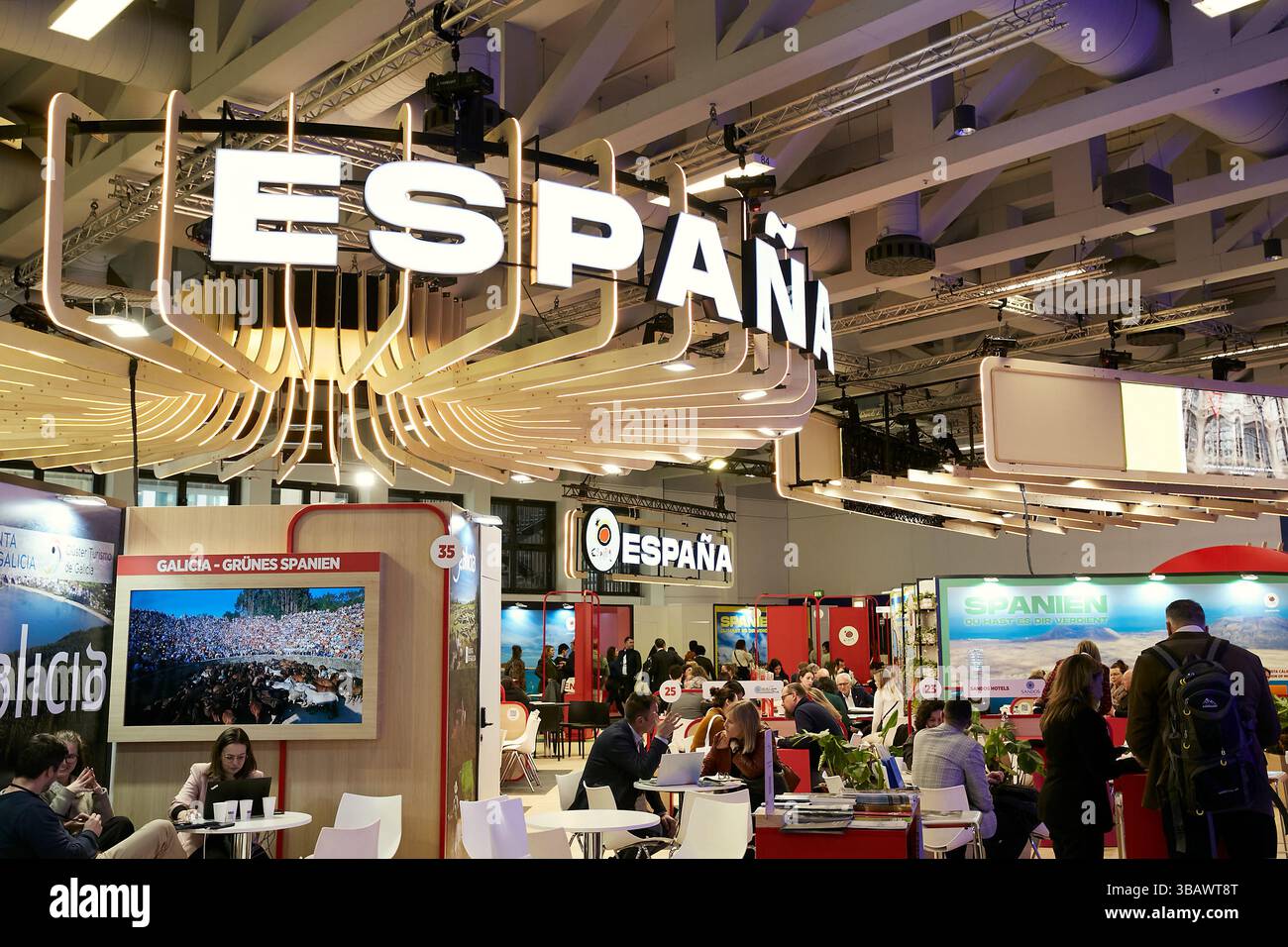 04.03.2025, Germany, Berlin, Berlin - Spain's exhibition stand at ITB ...