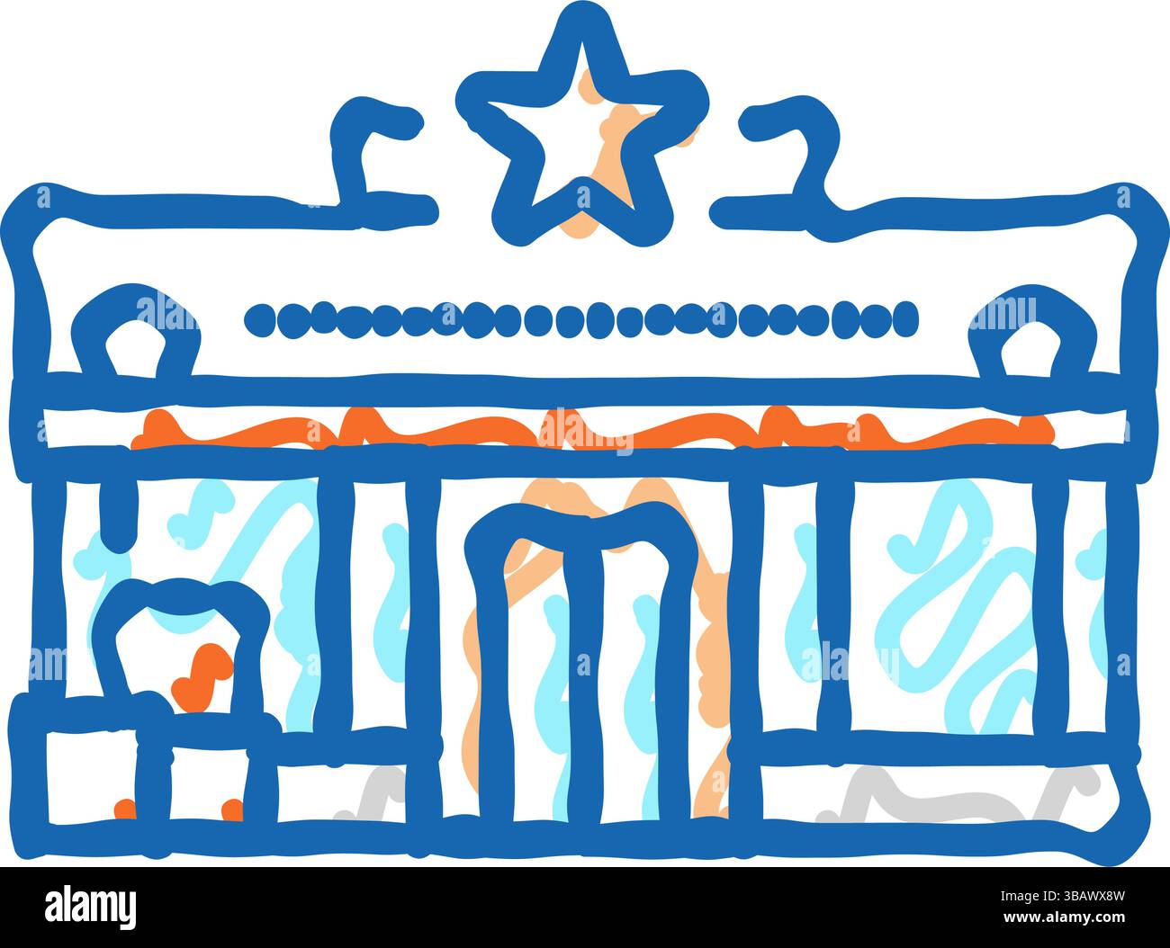 dime store shop icon doodle illustration Stock Vector Image & Art - Alamy