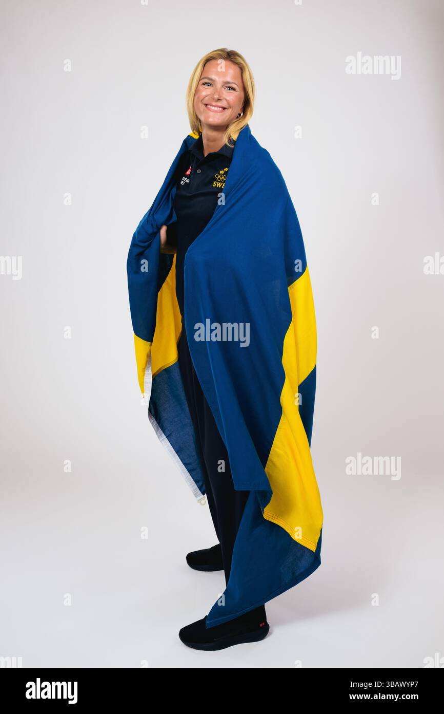 Cross-country skiing athlete Frida Karlsson of, Sweden. , . poses for a ...
