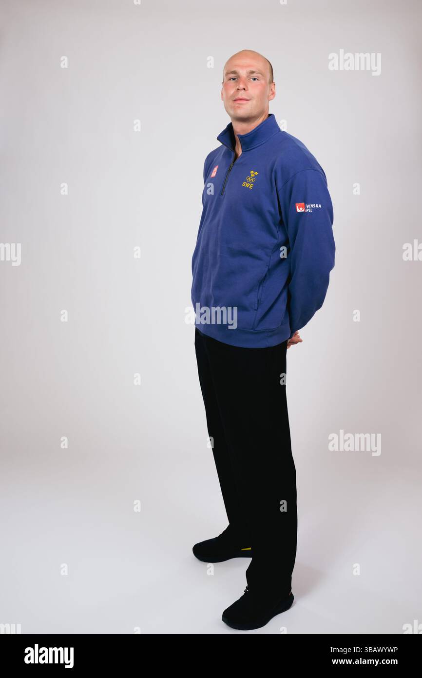 Cross-country skiing athlete Marcus Grate of, Sweden. , . poses for a ...