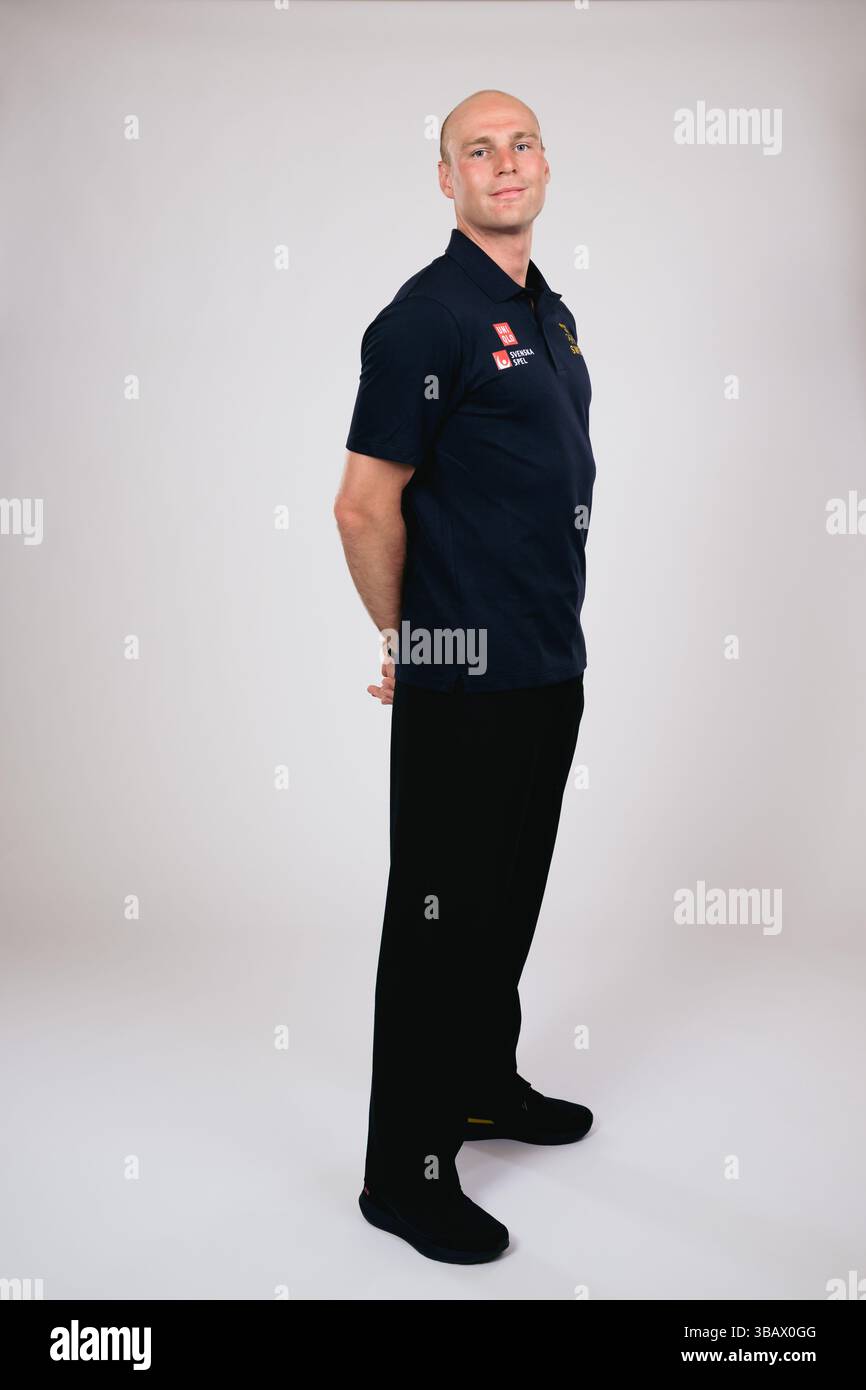 Cross-country skiing athlete Marcus Grate of, Sweden. , . poses for a ...