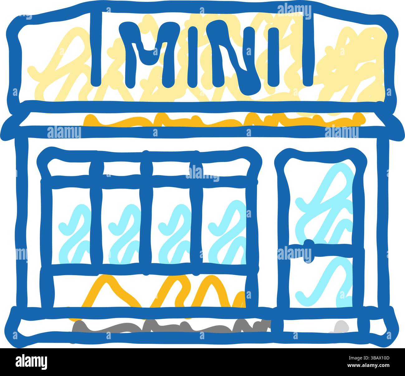 minimart shop icon doodle illustration Stock Vector Image & Art - Alamy