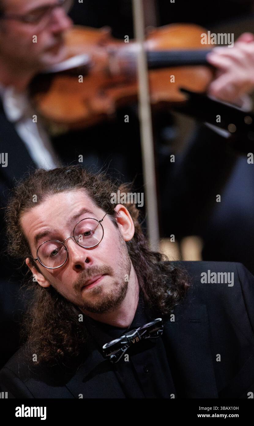 Brussels, Belgium. 13th May, 2025. Belgian pianist Valere Burnon ...