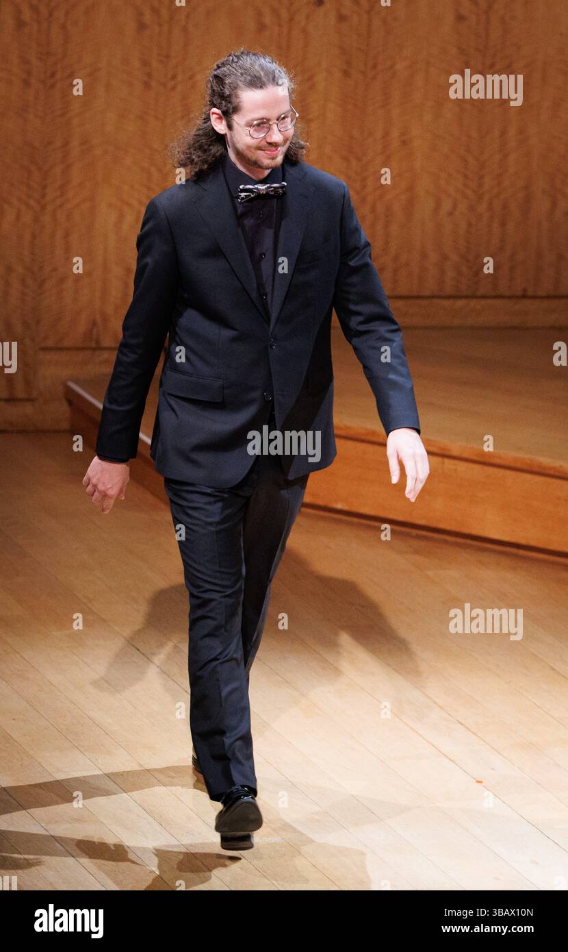 Brussels, Belgium. 13th May, 2025. Belgian pianist Valere Burnon ...