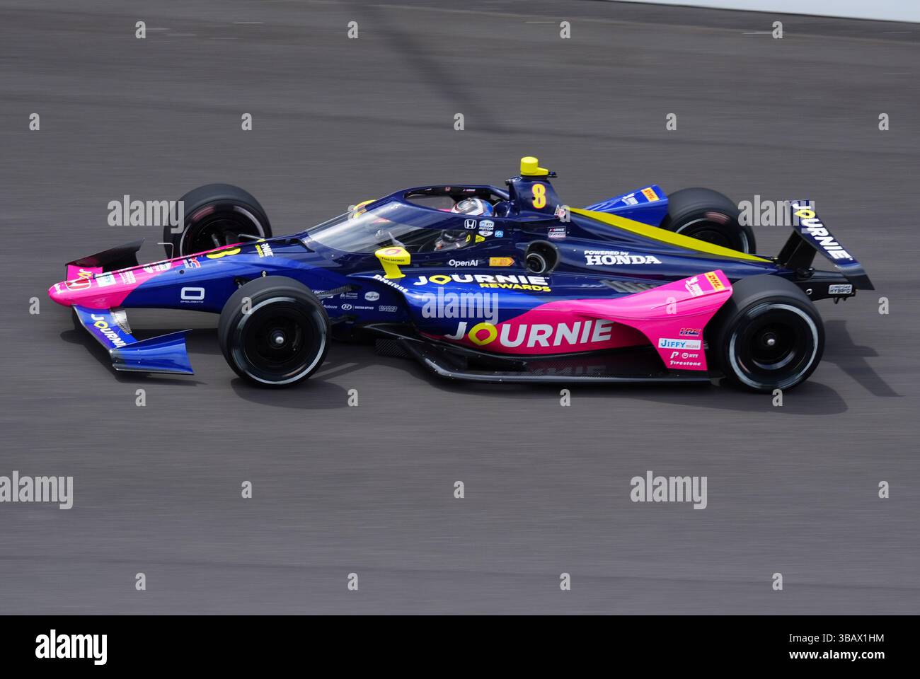 INDIANAPOLIS, IN - MAY 13: IndyCar driver Kyffin Simpson (8) drives ...