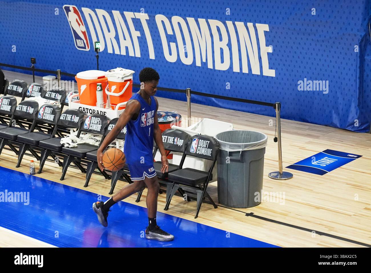 VJ Edgecombe Jr. participates at the 2025 NBA basketball Draft Combine ...