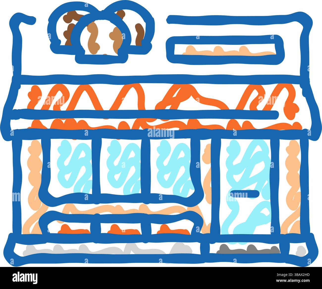 sweet shop store icon doodle illustration Stock Vector Image & Art - Alamy
