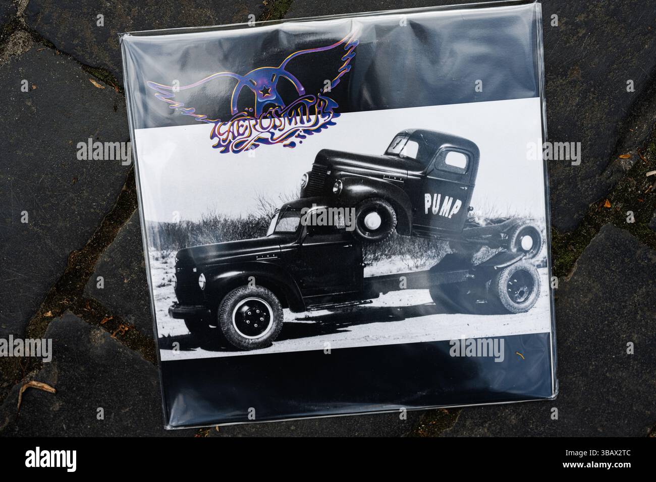 Lviv, Ukraine - May 13, 2025: A photograph showcasing Aerosmith iconic ...