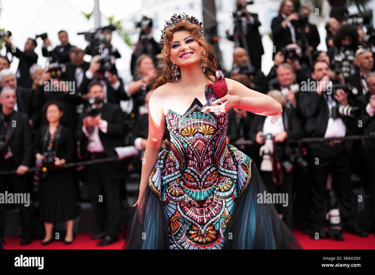 Urvashi Rautela poses for photographers during the opening ceremony of ...