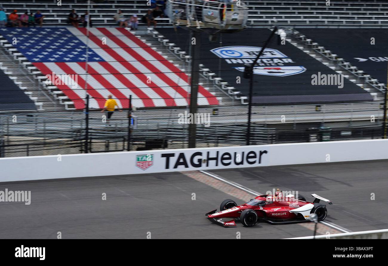 INDIANAPOLIS, IN - MAY 13: IndyCar driver Jacob Abel (51) drives across ...