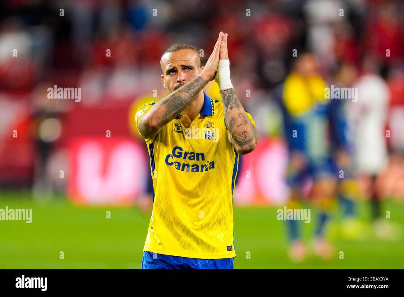 Sandro Ramirez of UD Las Palmas laments during the Spanish league ...