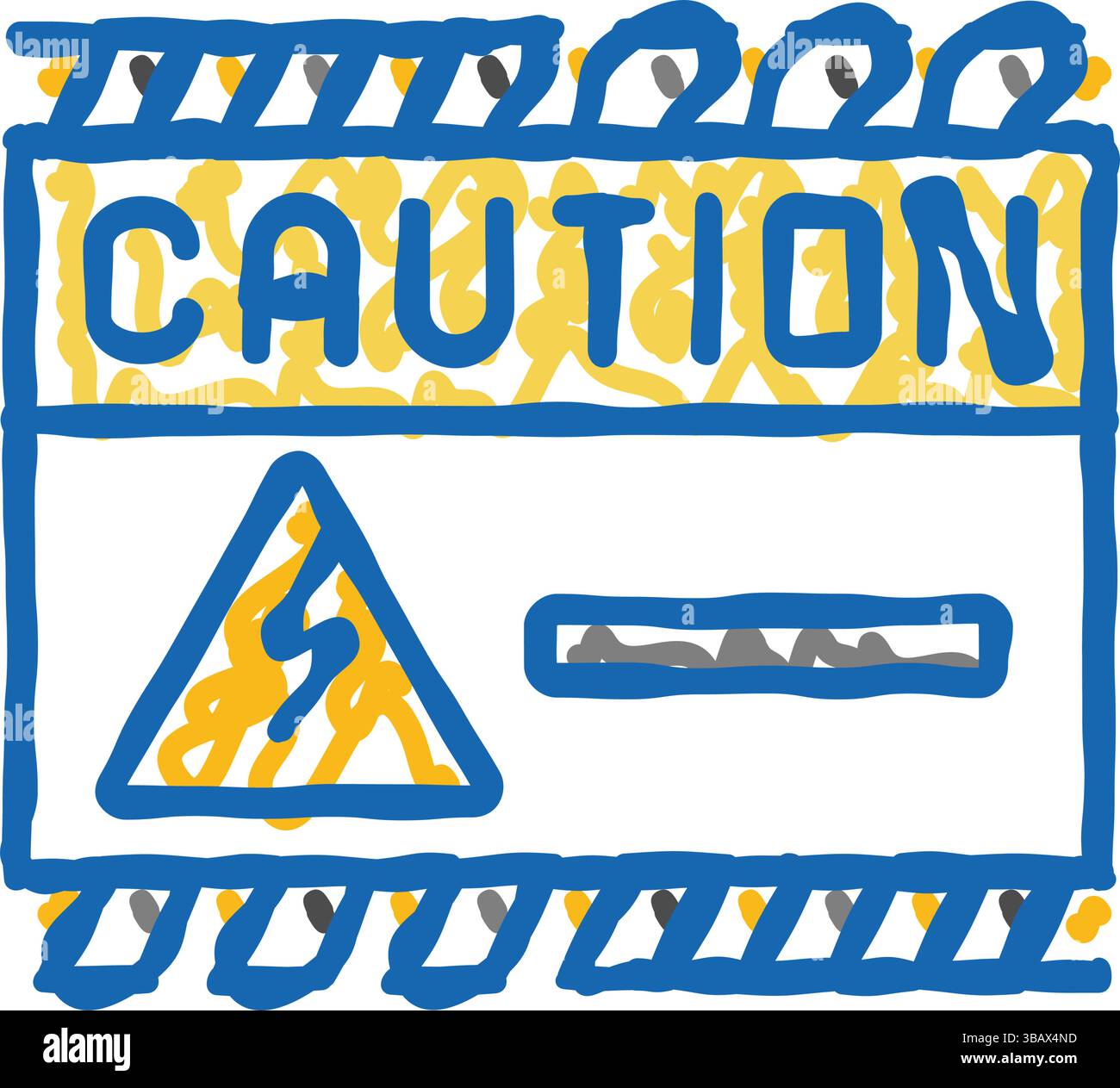 caution electricity icon doodle illustration Stock Vector Image & Art ...