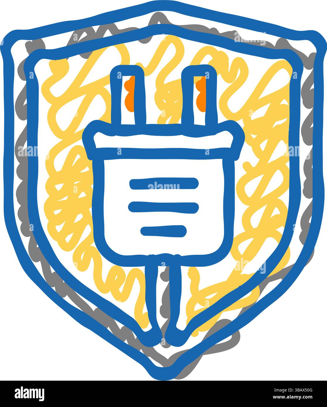 safety electricity icon doodle illustration Stock Vector Image & Art ...