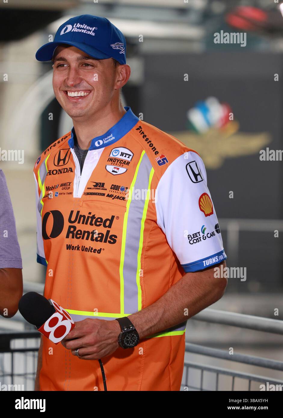 INDIANAPOLIS, IN - MAY 13: IndyCar driver Graham Rahal (2) does an ...