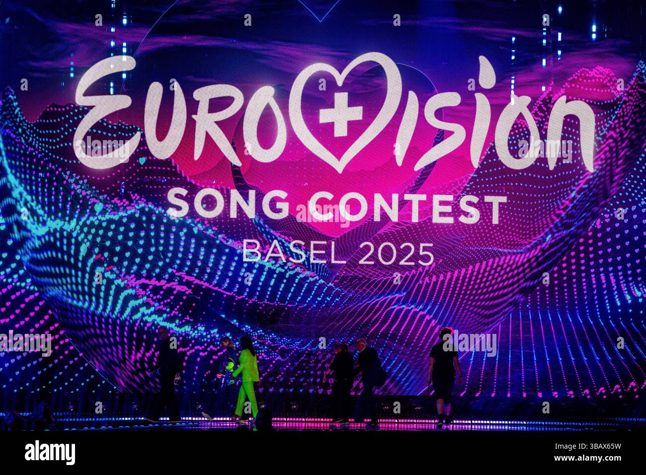 13 May 2025, Switzerland, Basel: The stage after the first semi-final ...