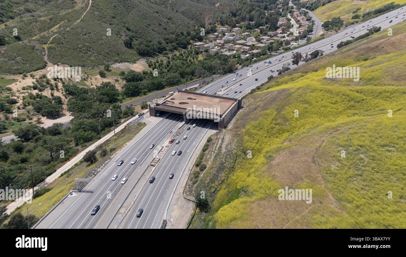 Aerial Photograph Of The Wallis Annenberg Wildlife Crossing In Agoura