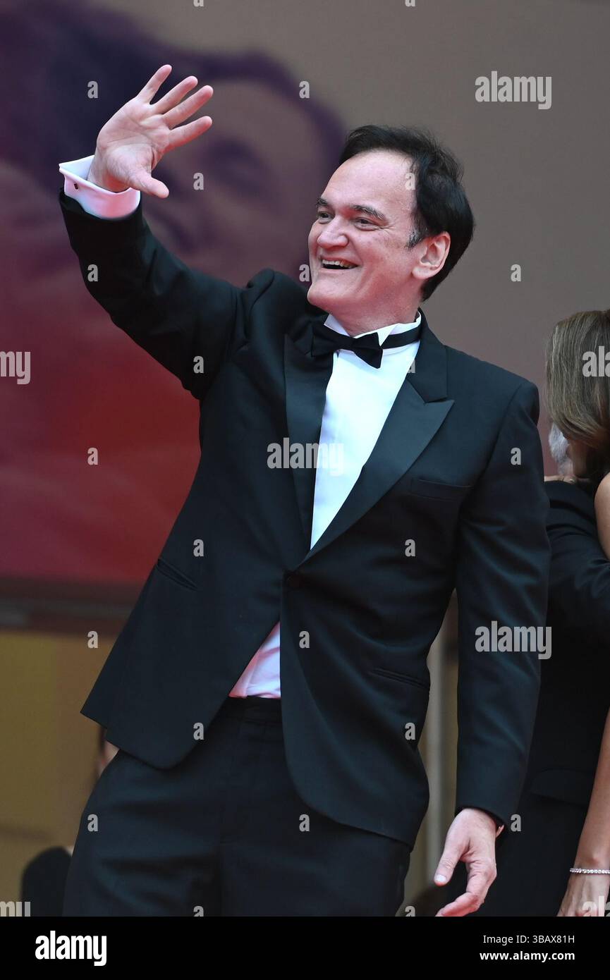 13 May 2025, France, Cannes: Quentin Tarantino greets fans at the opening of the 78th Cannes ...