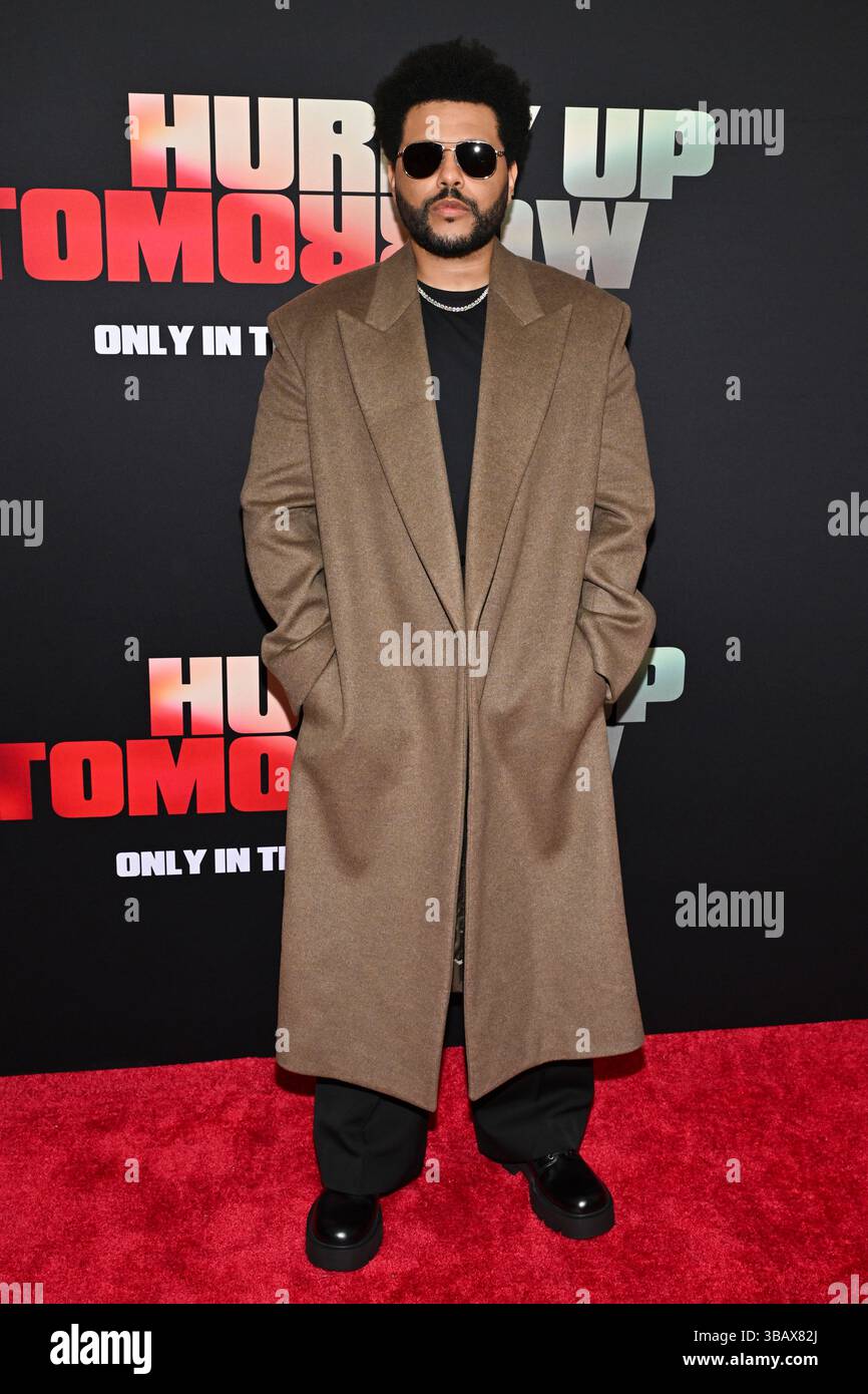 The Weeknd attends the premiere of "Hurry Up Tomorrow" at AMC Lincoln ...