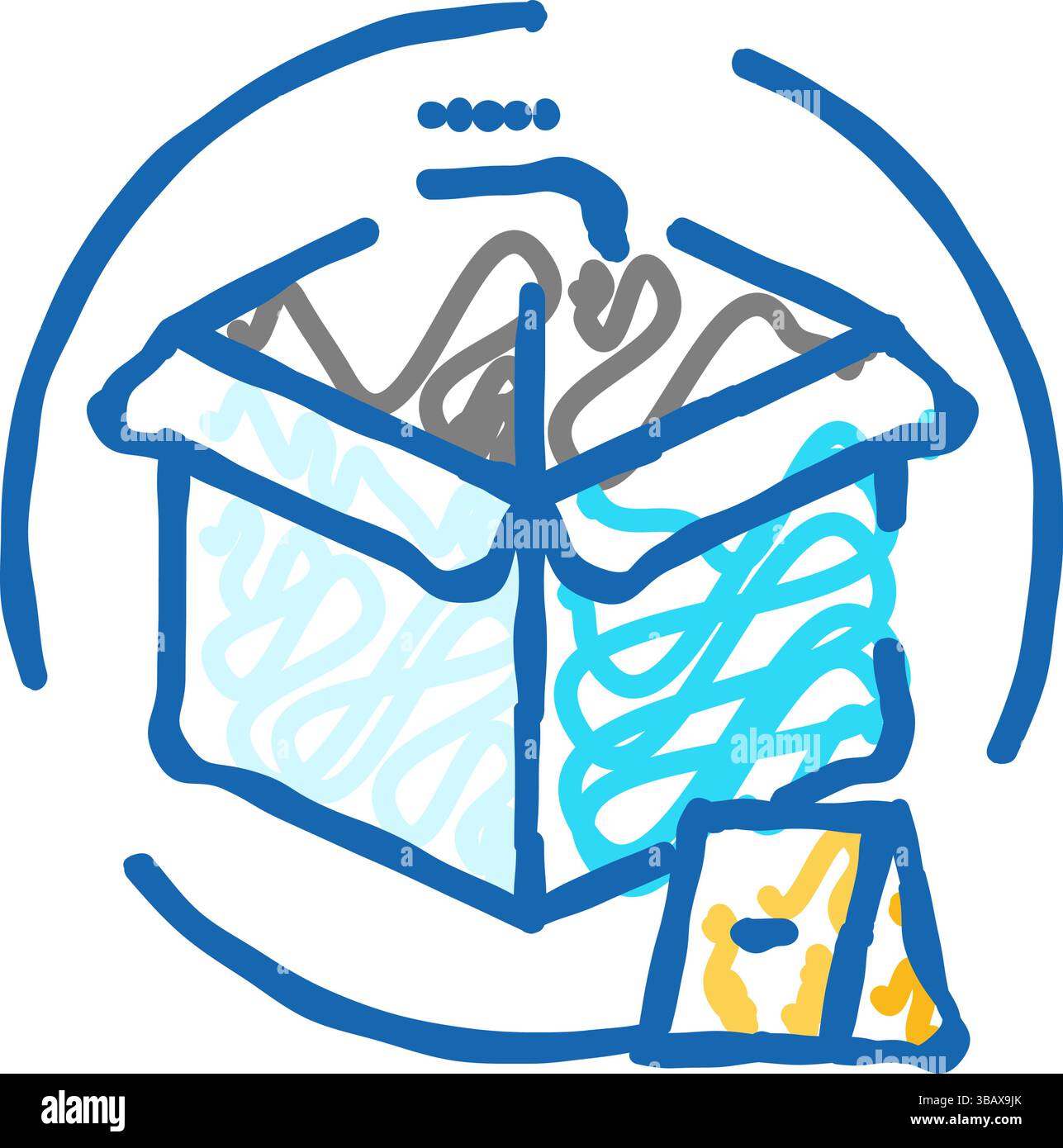 demonstrative evidence crime icon doodle illustration Stock Vector ...