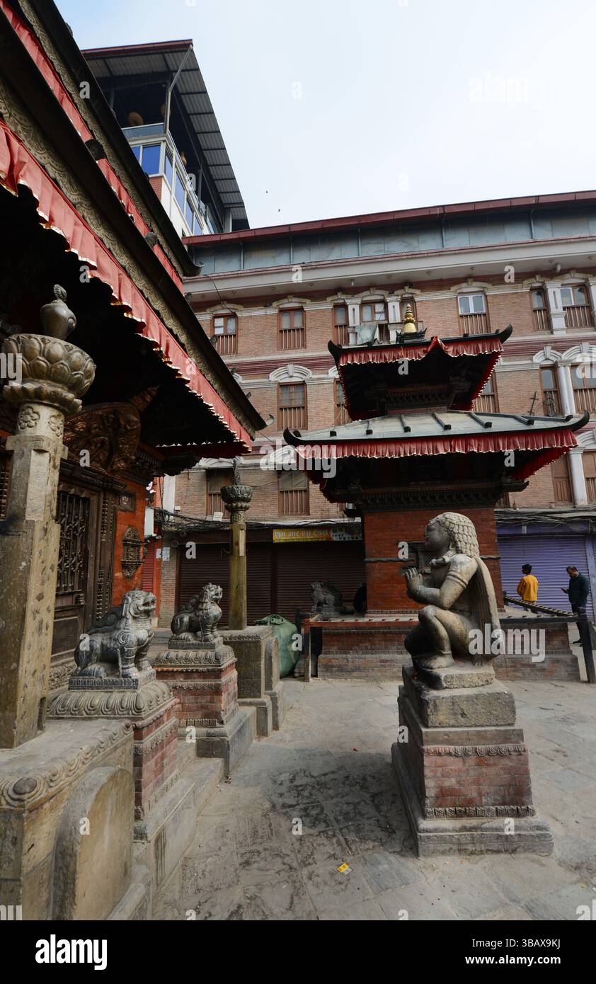 Beautiful small temples at the Durbar Square in Kathmandu, Nepal Stock ...