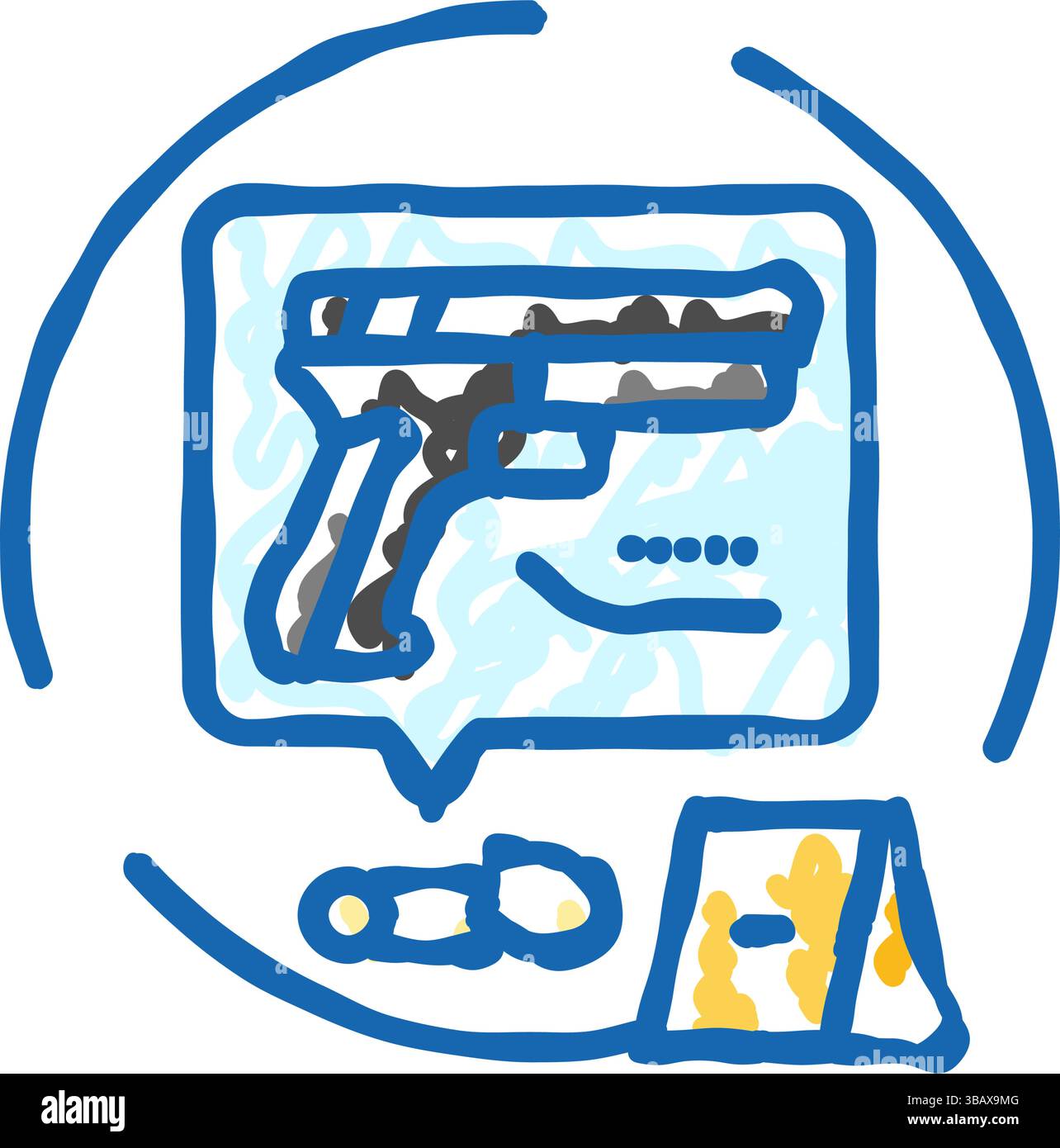 trace evidence crime icon doodle illustration Stock Vector Image & Art ...