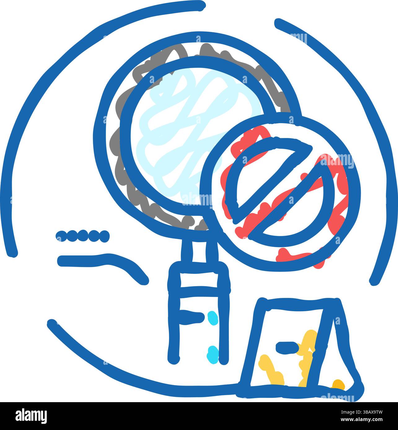 insufficient evidence crime icon doodle illustration Stock Vector Image ...