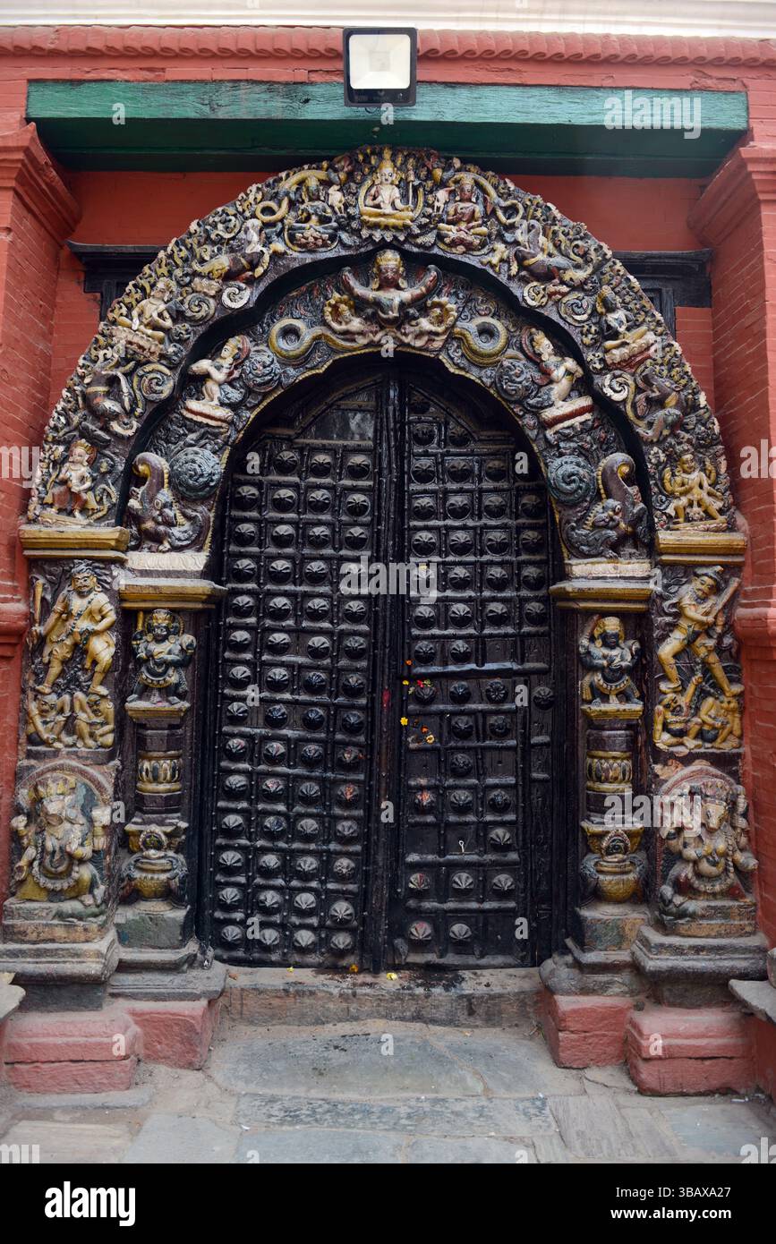 Lion gate entrance of Taleju Bhawani temple at the Durbar Square in ...