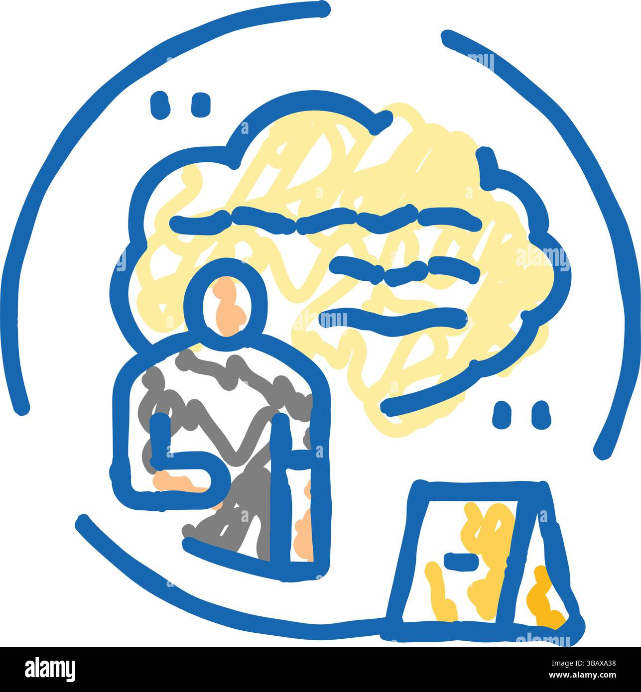 hearsay evidence crime icon doodle illustration Stock Vector Image ...