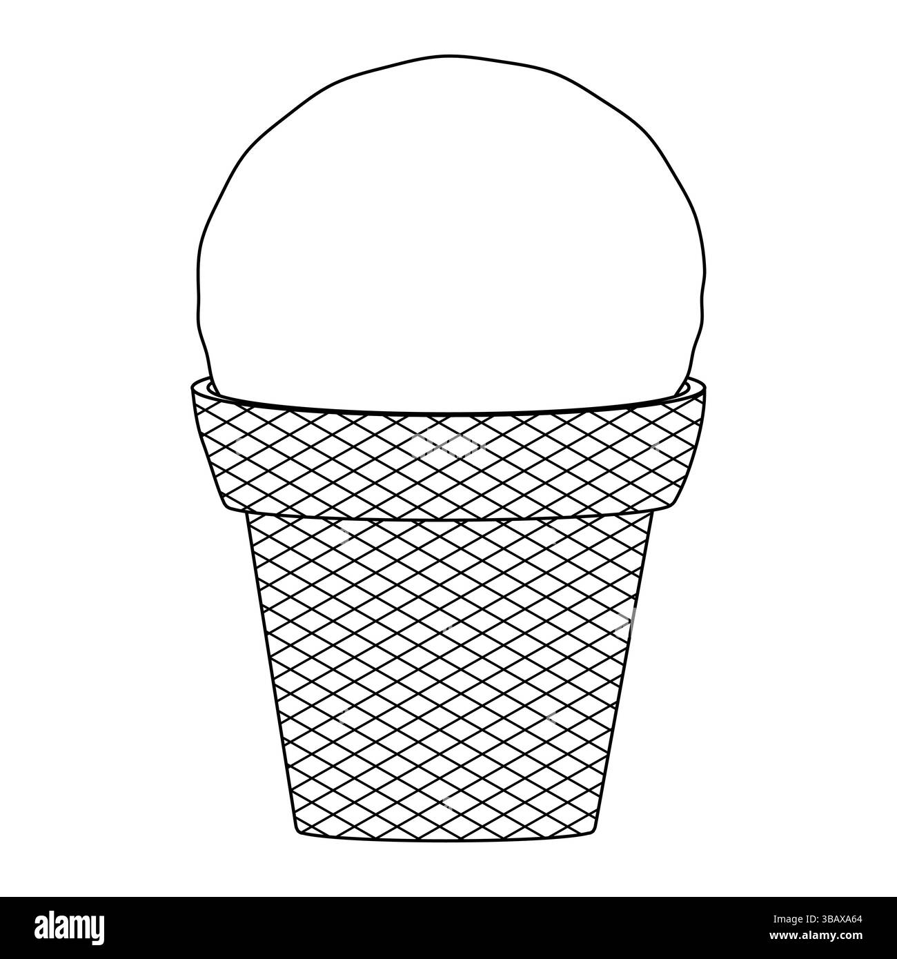 Ice cream coloring page hi-res stock photography and images - Alamy