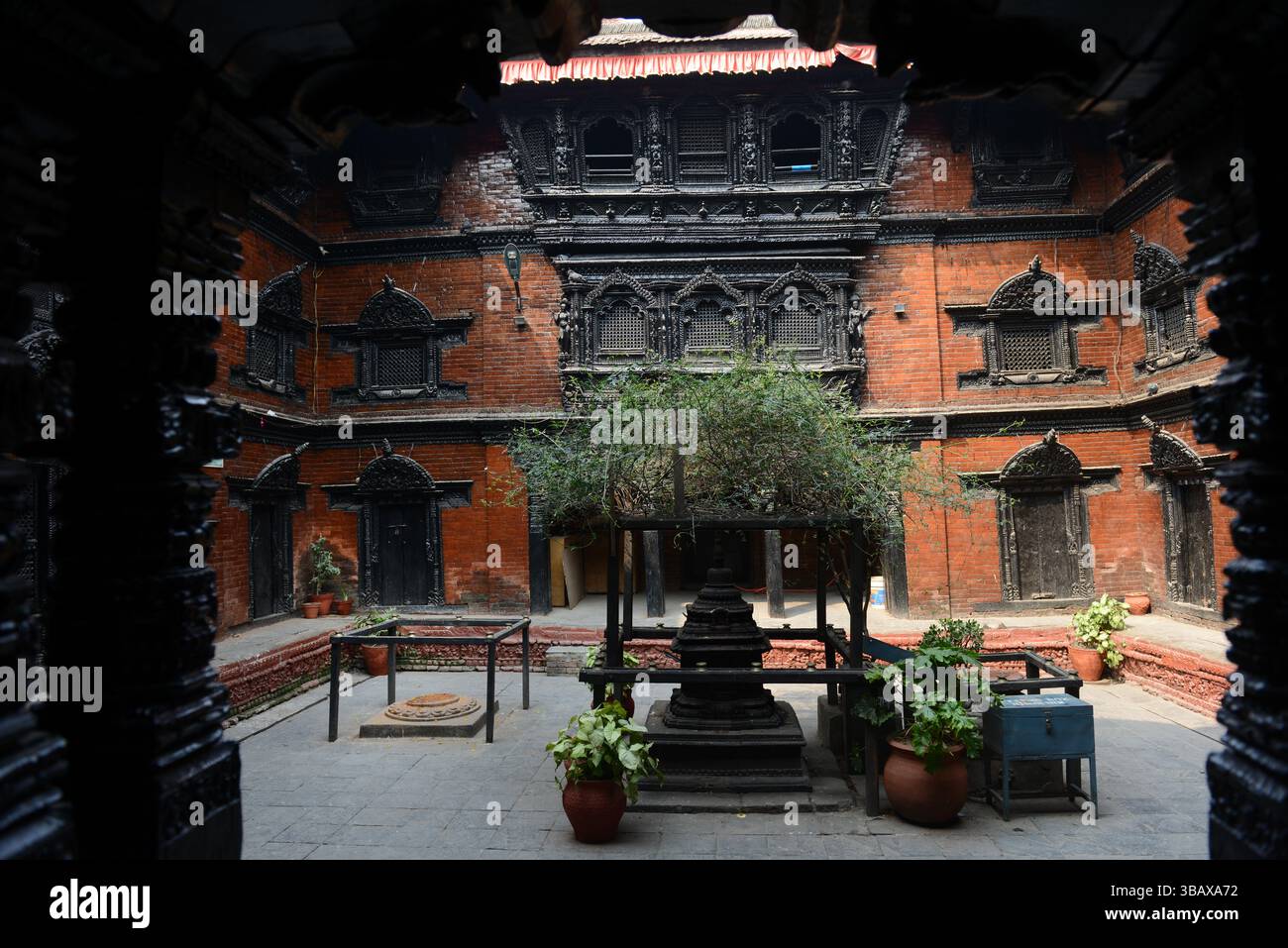 The beautiful Kumari house at the Durbar Square in Kathmandu, Nepal ...