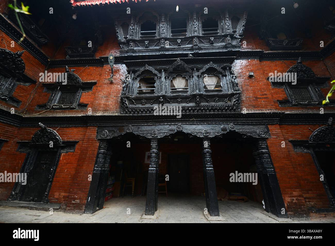 The beautiful Kumari house at the Durbar Square in Kathmandu, Nepal ...