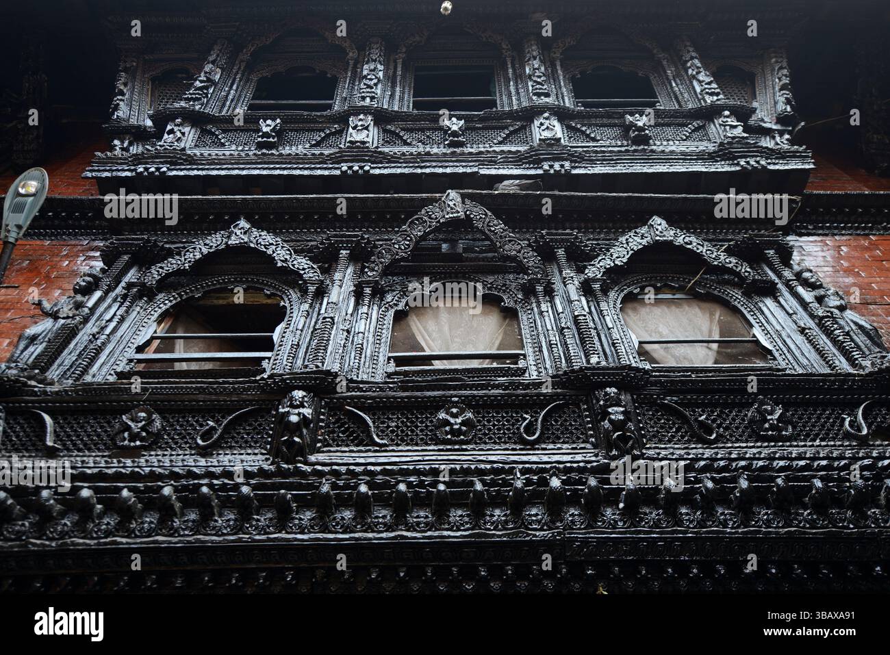 The beautiful Kumari house at the Durbar Square in Kathmandu, Nepal ...