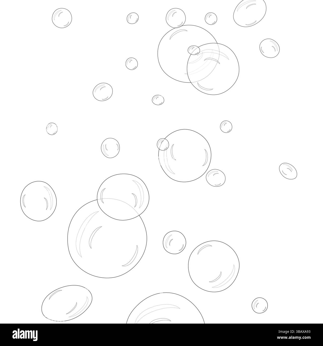 Coloring page with summer outline drawing of underwater background ...