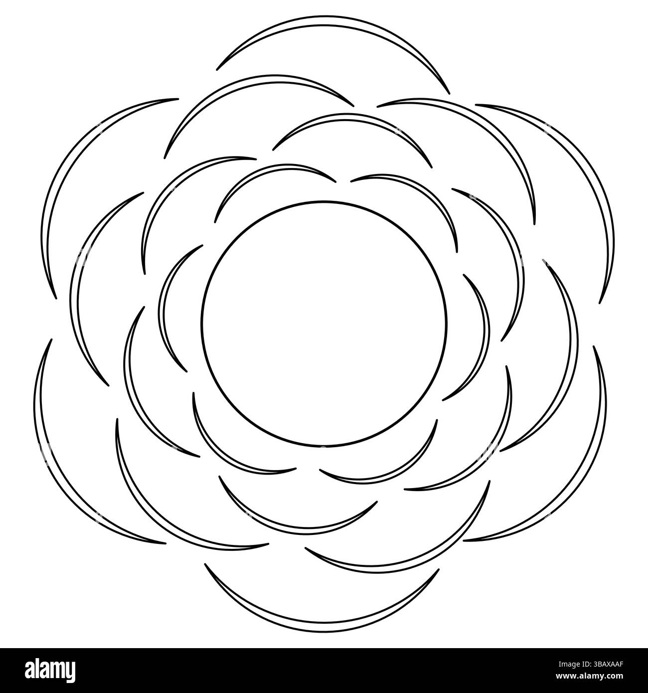 Coloring page with summer outline drawing of sun with rays in the shape ...