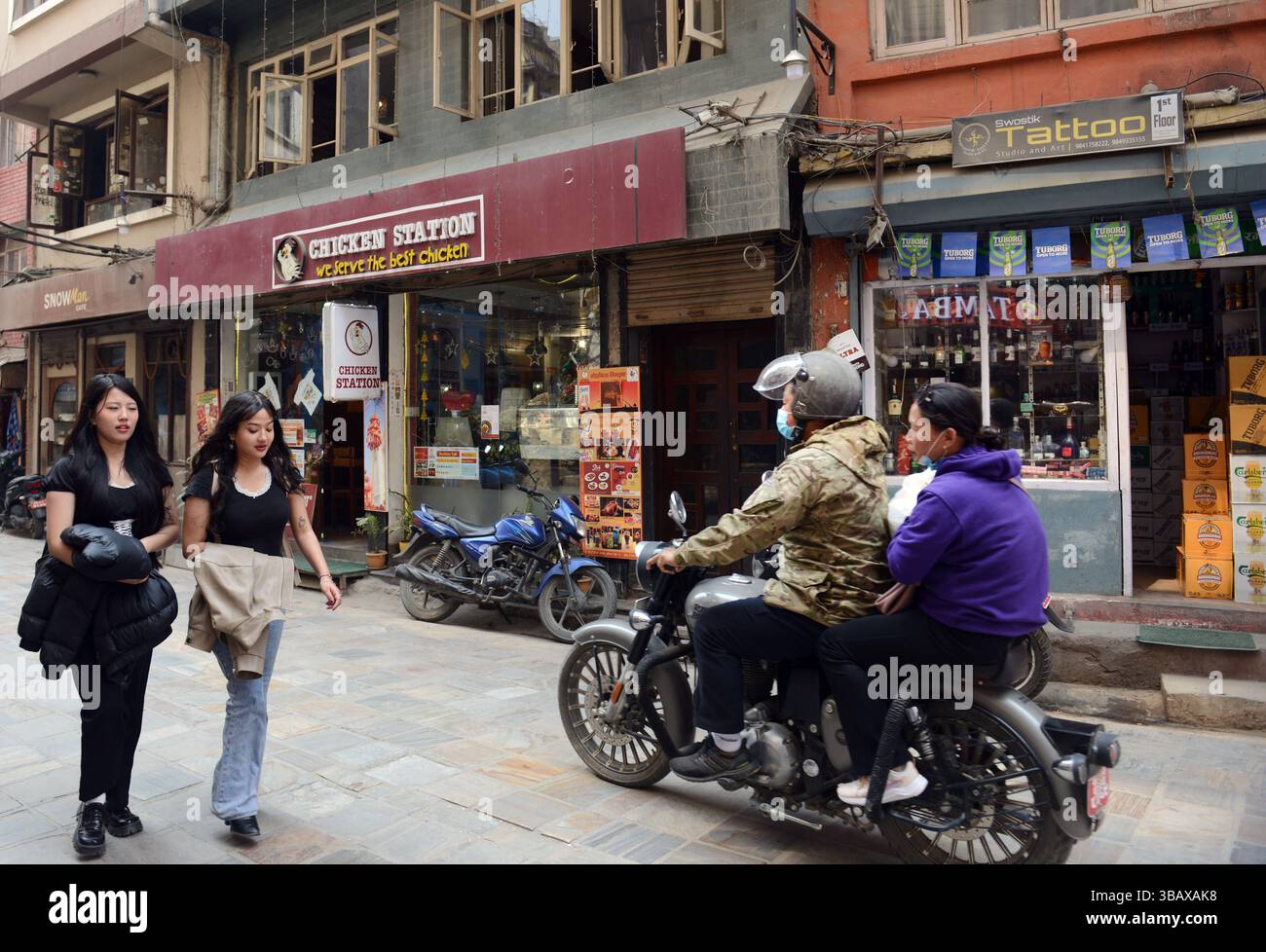 Freak street in Kathmandu, Nepal Stock Photo - Alamy