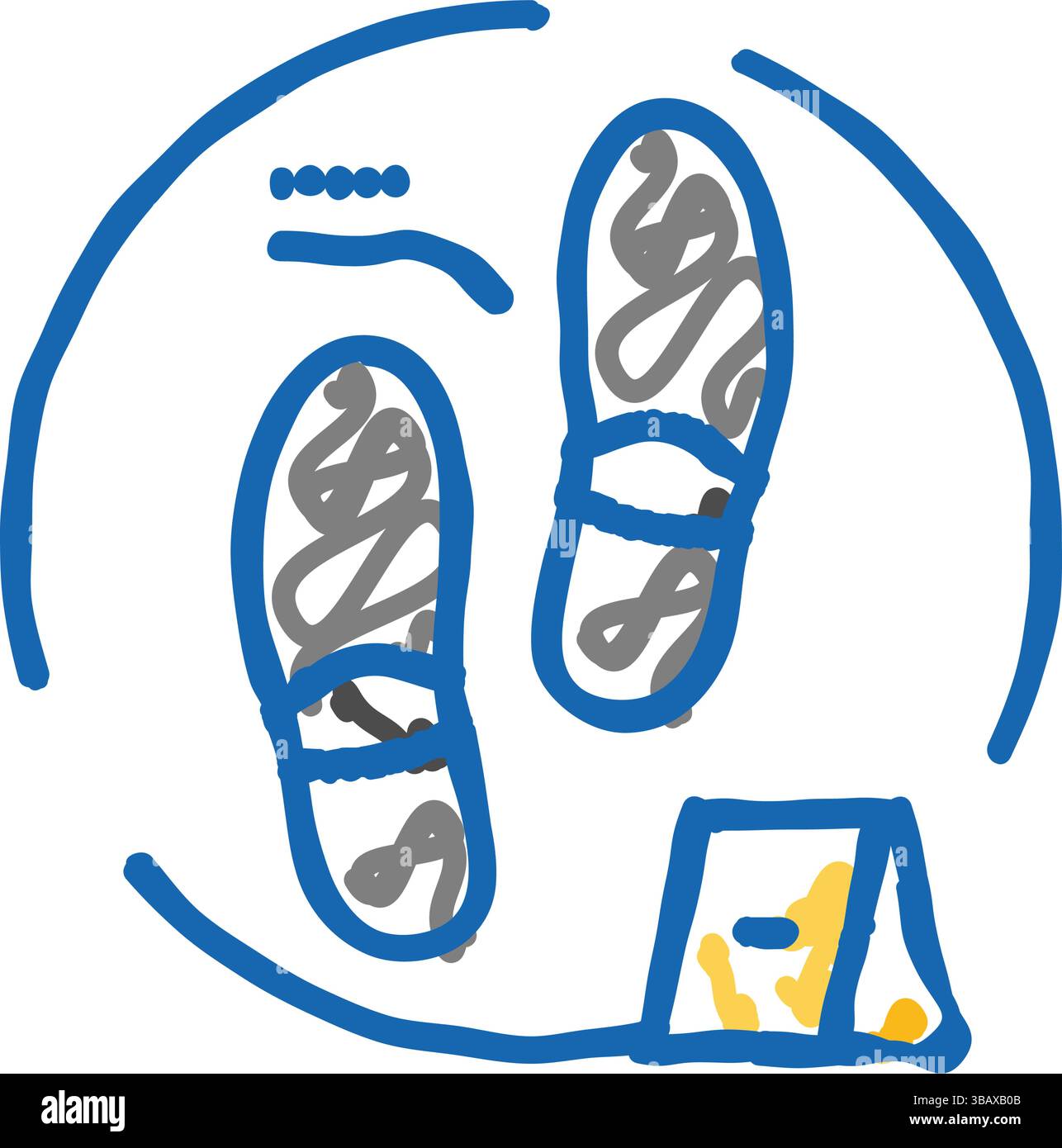 class physical evidence crime icon doodle illustration Stock Vector ...