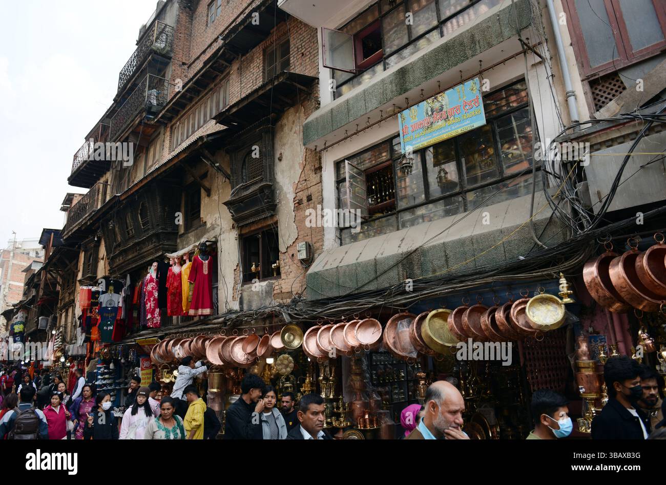 A colorful garment market in central Kathmandu, Nepal Stock Photo - Alamy