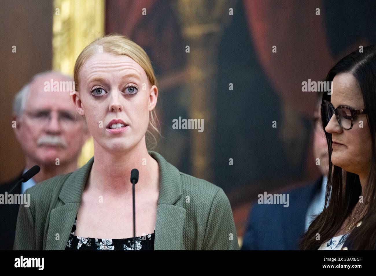 Washington, United States. 13th May, 2025. Ashley Eyer, the widow of a ...