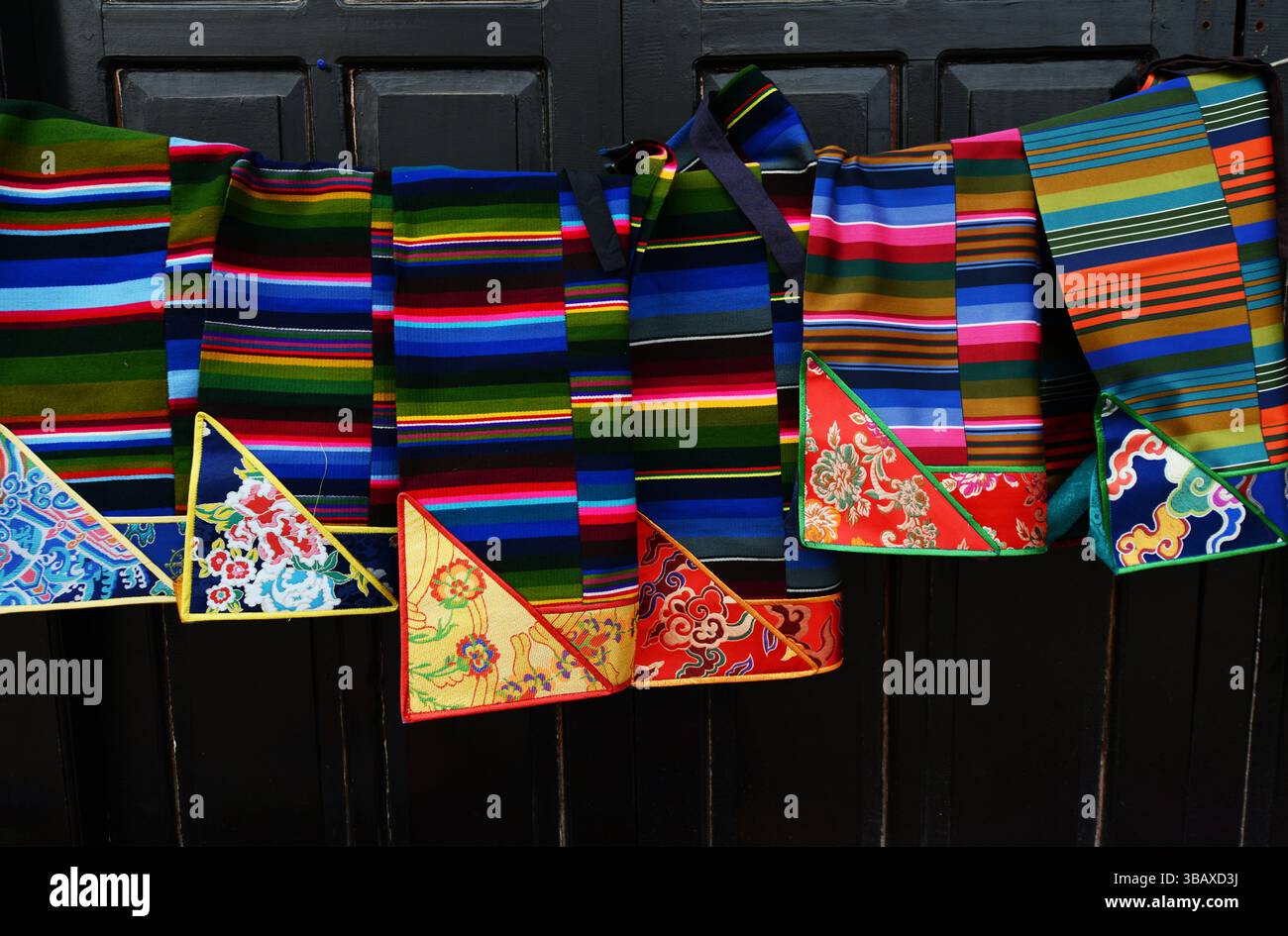 Tibetan Pangdens displayed by a shop by the Boudhanath stupa in ...