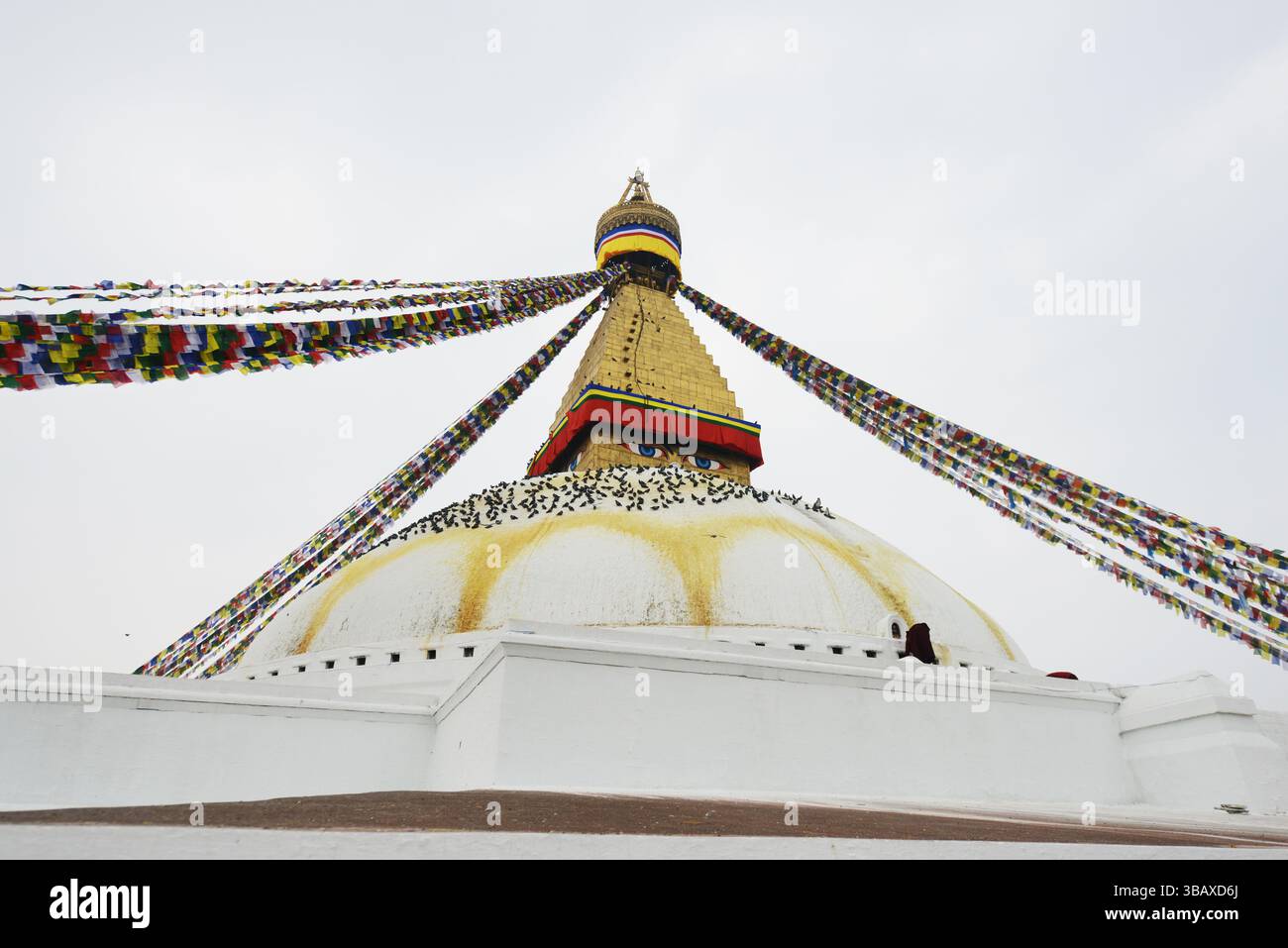 The beautiful stupa at the Boudhanath temple in Kathmandu, Nepal Stock ...