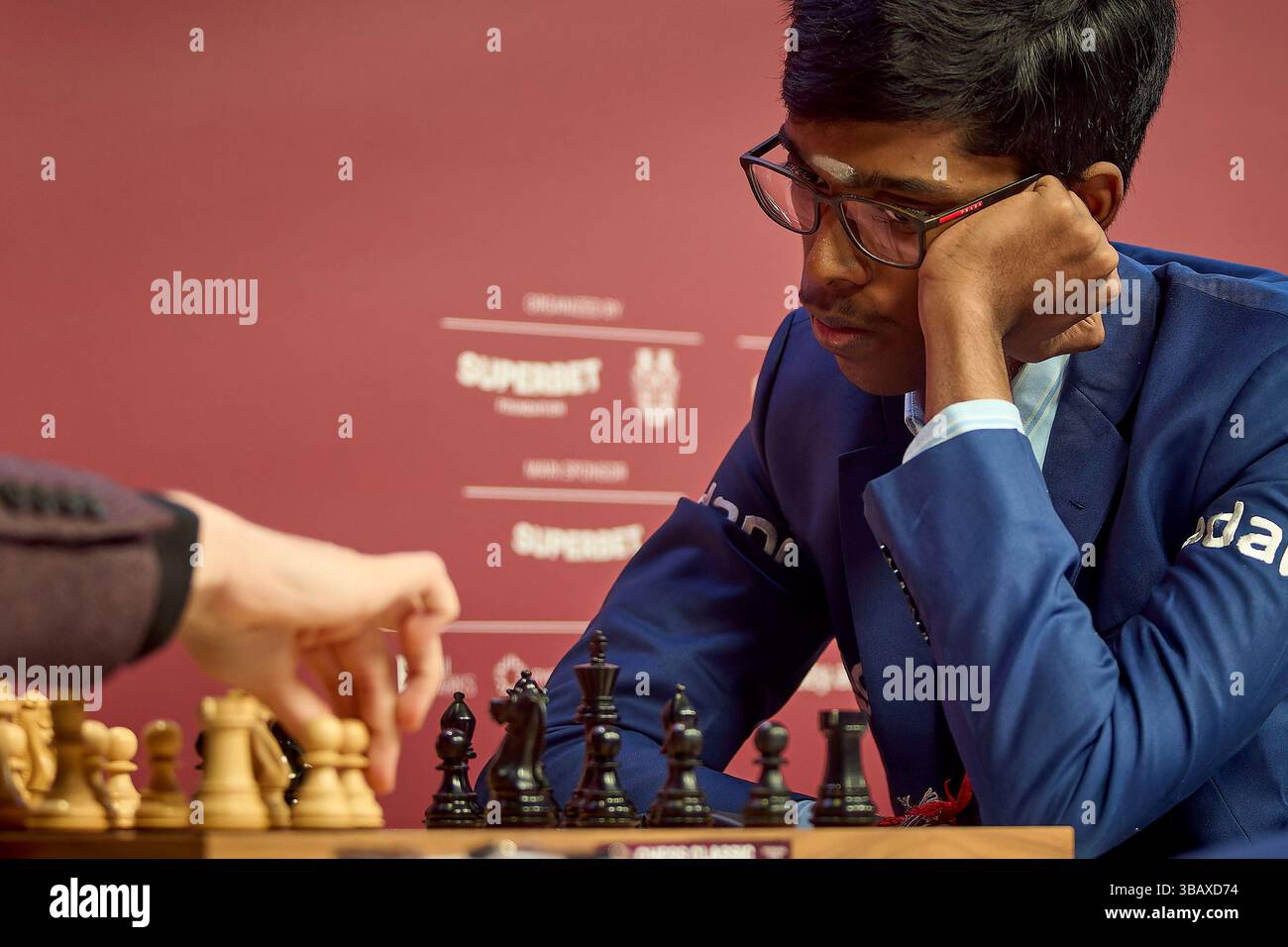 Bucharest, Romania. 13th May, 2025: Indian chess grandmaster Rameshbabu ...