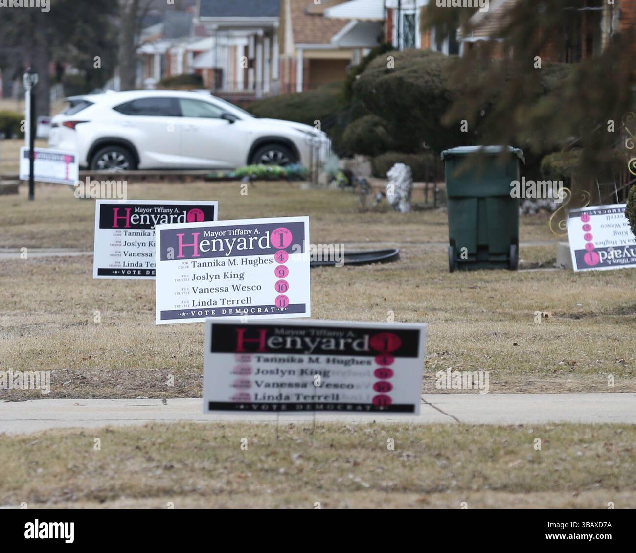 Dolton, Illinois, USA. 26th Feb, 2025. A group of Tiffany Henyard ...