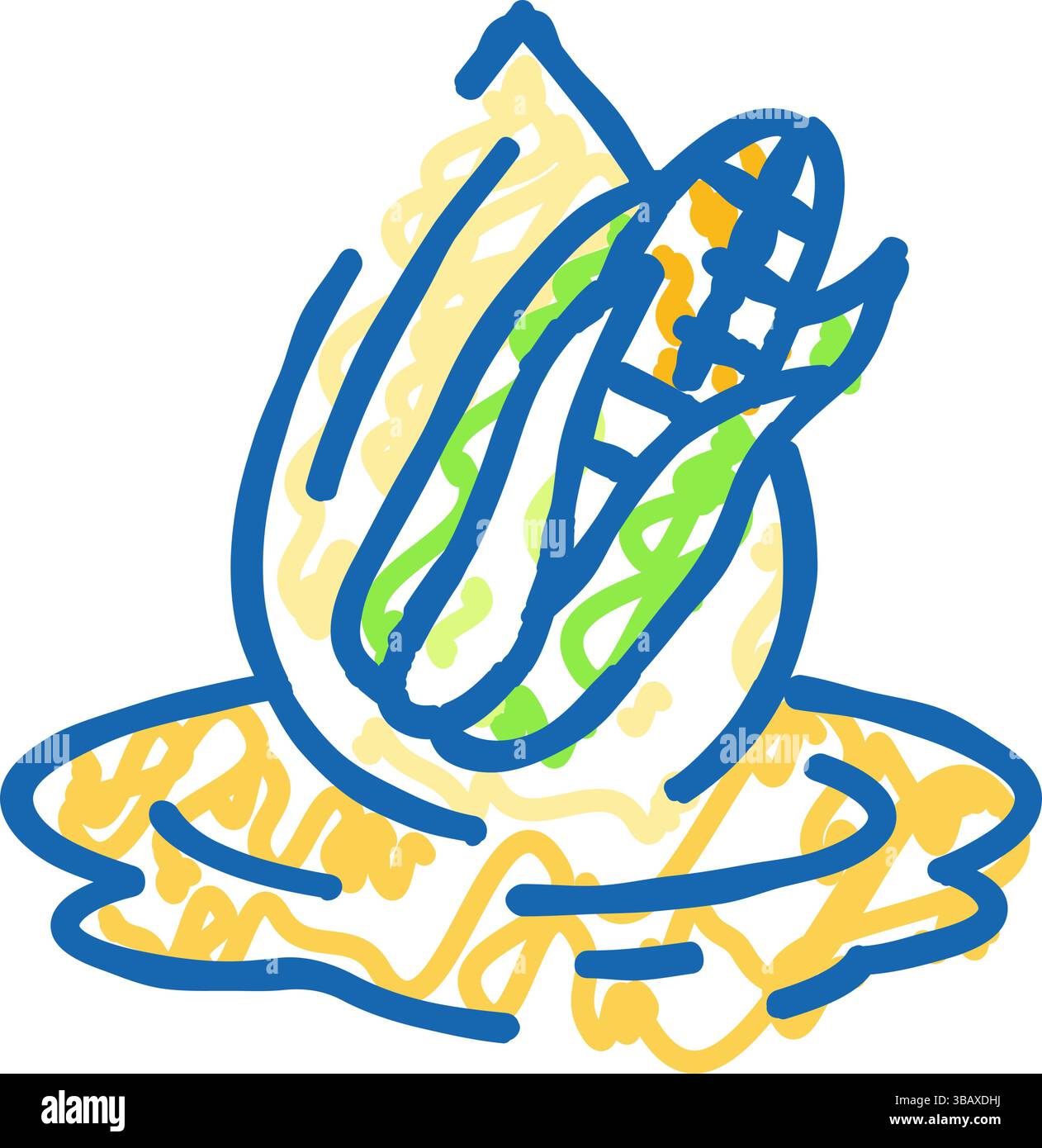 corn oil liquid yellow icon doodle illustration Stock Vector Image ...