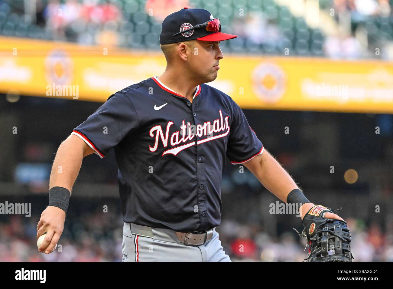 ATLANTA, GA - MAY 13: Washington Nationals first base Nathaniel Lowe ...