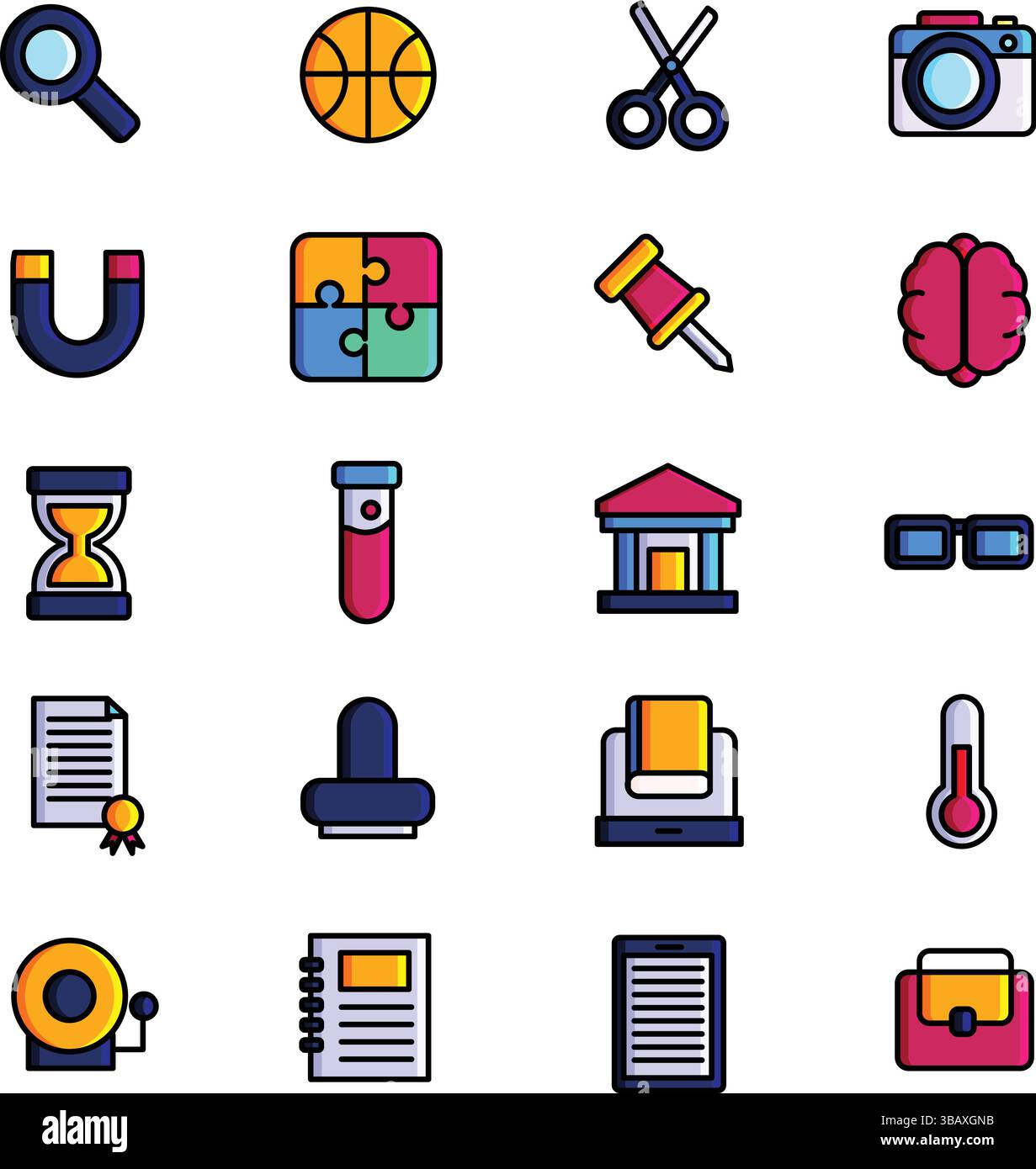 Study icons hi-res stock photography and images - Alamy