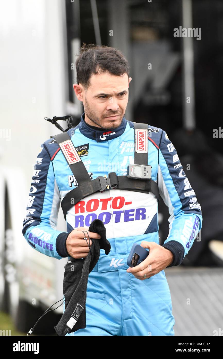KOKOMO, IN - MAY 12: Kyle Larson (57) KL Racing (KLR) driver walks from ...